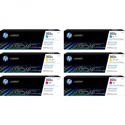 HP Toner Cartridge #202A CF501A (Cyan) / CF502A (Yellow) / CF503A ...
